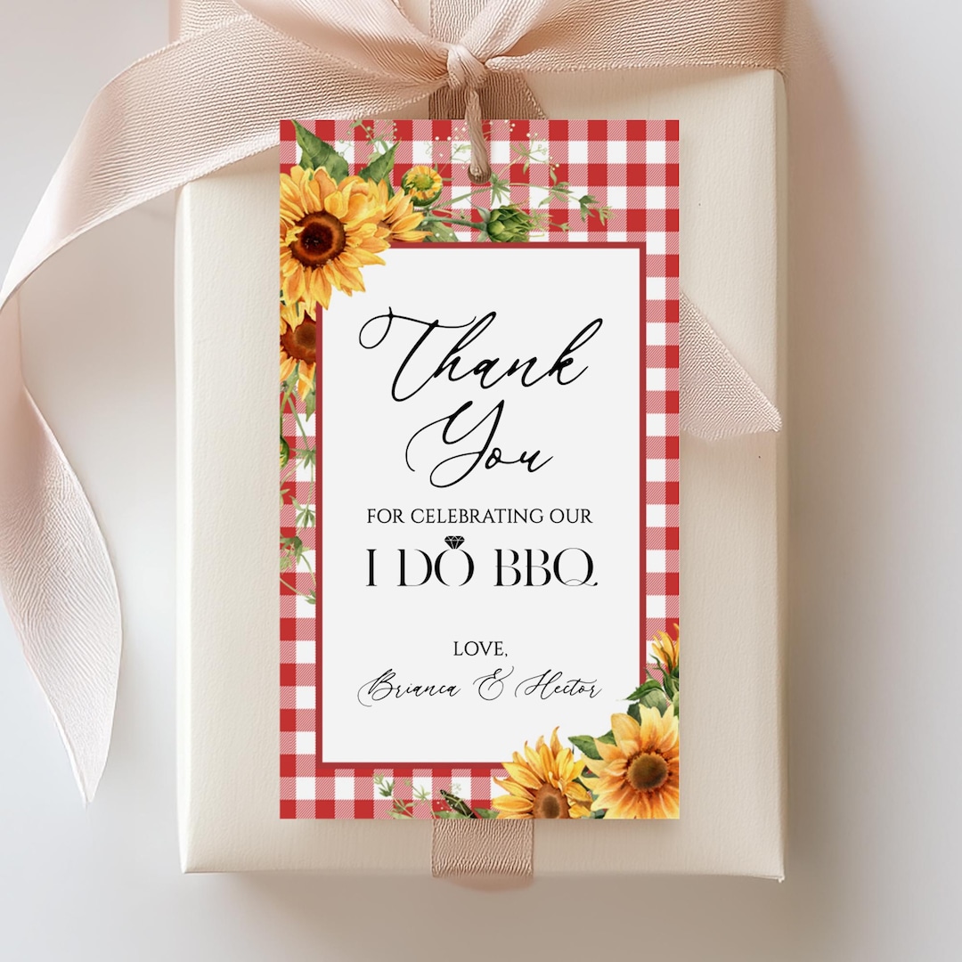 Editable I Do BBQ Favor Tag Template, Couples Shower Thank You Tag ...