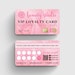 Retro Loyalty Card Template, Editable Customer Punch Card, Rewards Card ...