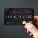 Black & Pink Loyalty Card Stamp Template, Editable VIP Rewards Card ...