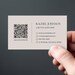 Editable Minimalist QR Code Business Card Template, Elegant Business ...