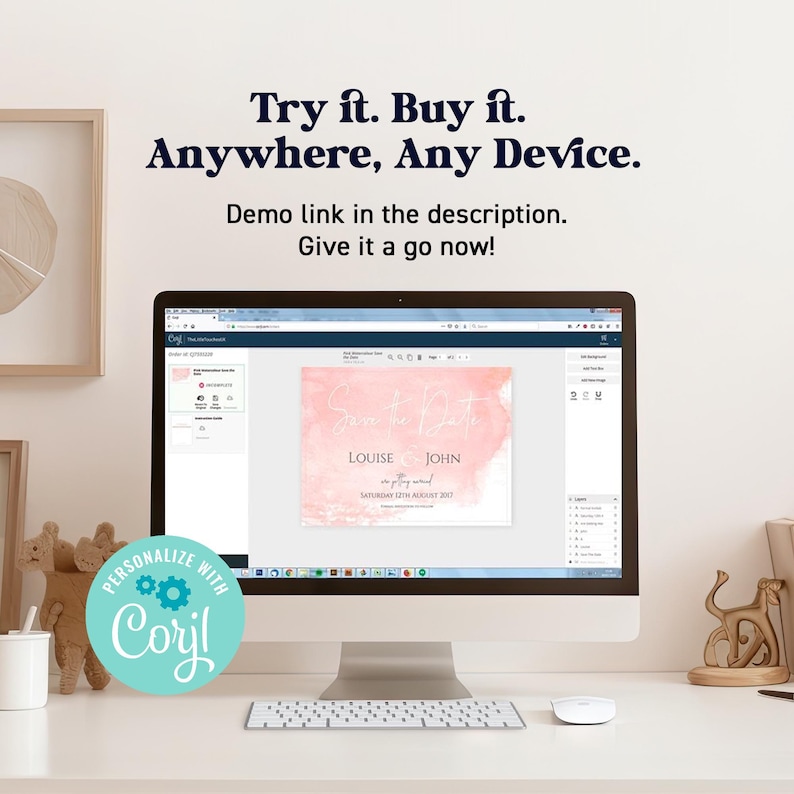 Editable Pink Fairy First Birthday Invitation Template, DIY Enchanted ...