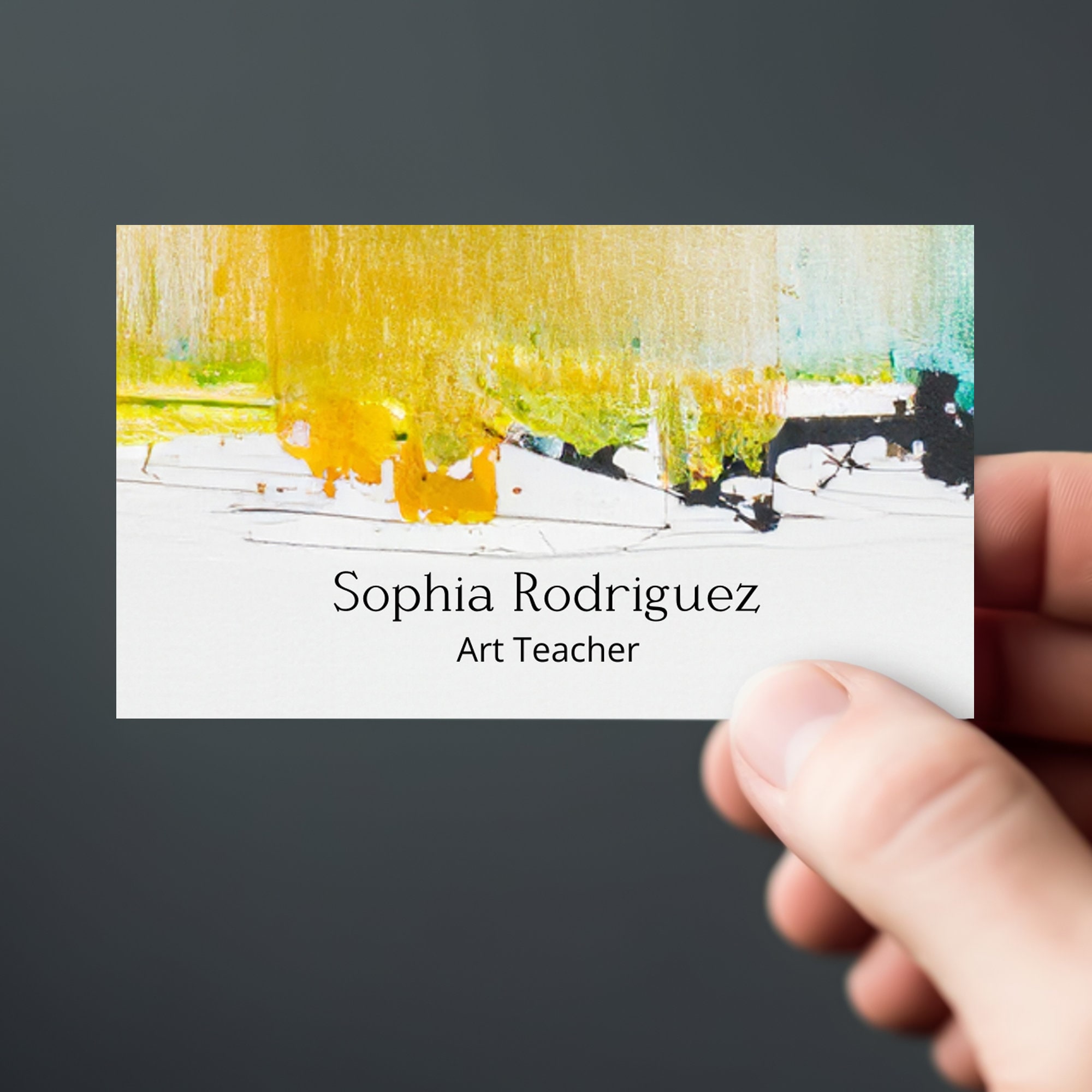 Art Teacher Business Card Template, Editable Art School Business Card ...