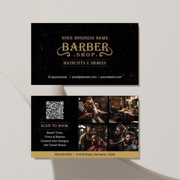 Barber Business Card - Etsy