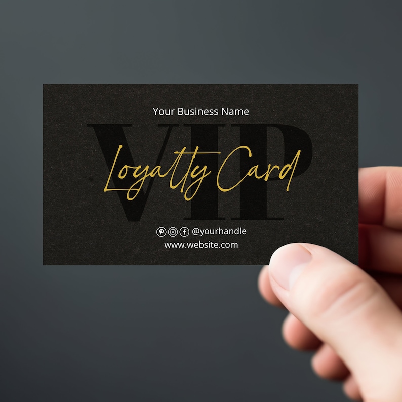 Loyalty Business Card Template, Modern Customer Loyalty Card Stamp ...