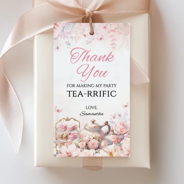 Tea Party Favor Tags - Etsy