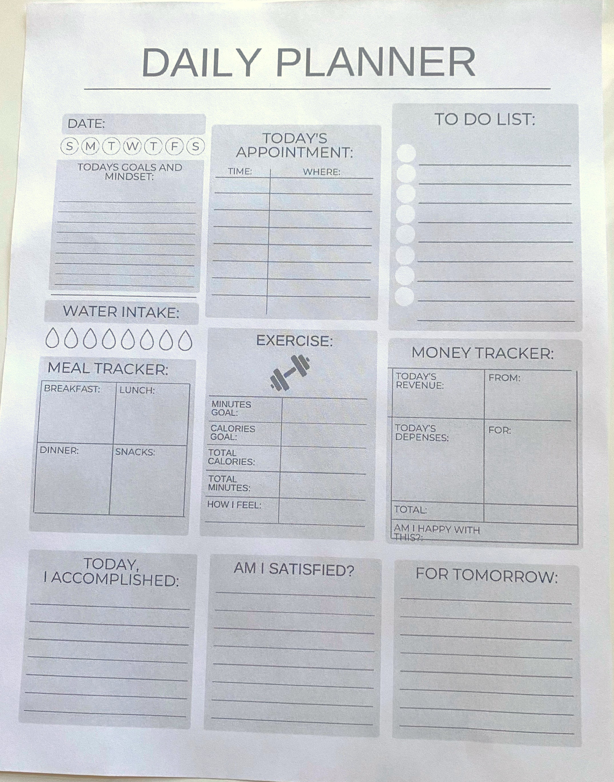 Simple Aesthetic Printable Daily Planner - Etsy