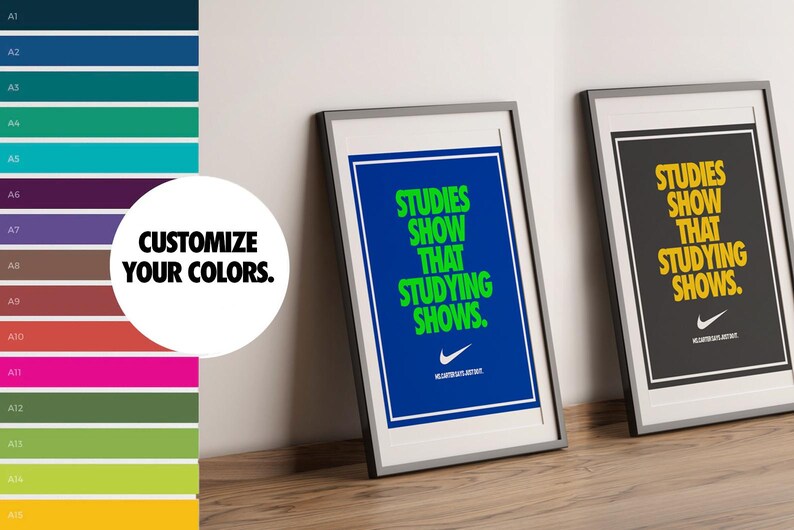 Nike Theme Editable Classroom Printable Posters, Motivational Classroom ...