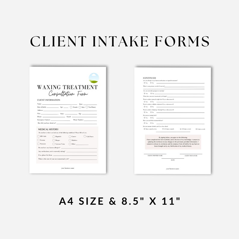 Waxing Treatment Forms, EDITABLE Waxing Treatment Form Cards, Spa Forms ... Waxing Treatment Forms, EDITABLE Waxing Treatment Form Cards, Spa Forms ...