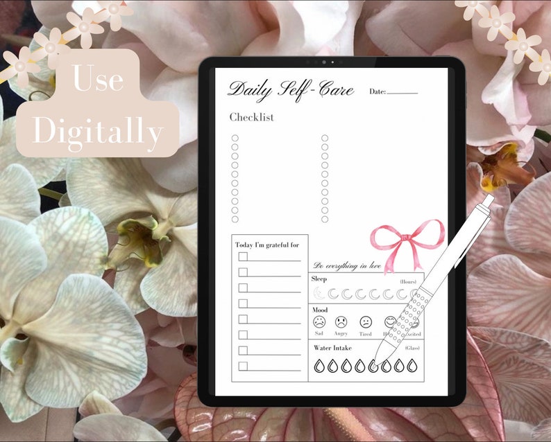 Coquette, Aesthetic, Self-care Planner, Minimalistic, Simple, Light ...