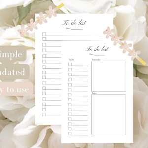 Minimalistic, To-do List, Simple, Light Colored, Digital, Printout ...