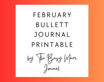 Digital Bullet Journal, February Spread, Digital Download - Etsy