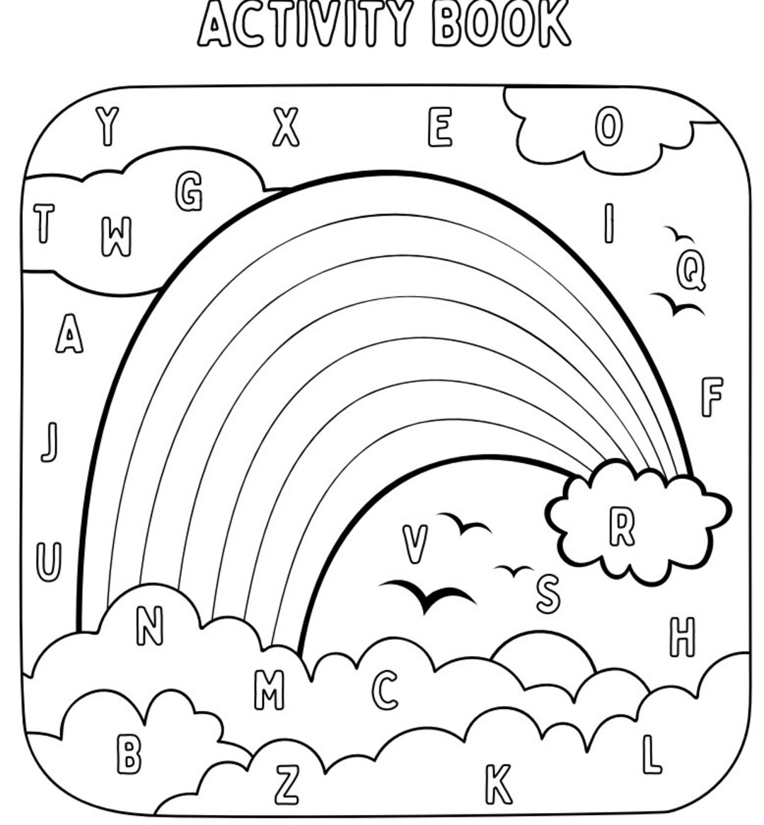 Alphabet, Coloring Book, Learning Alphabet, Tracing Alphabet - Etsy