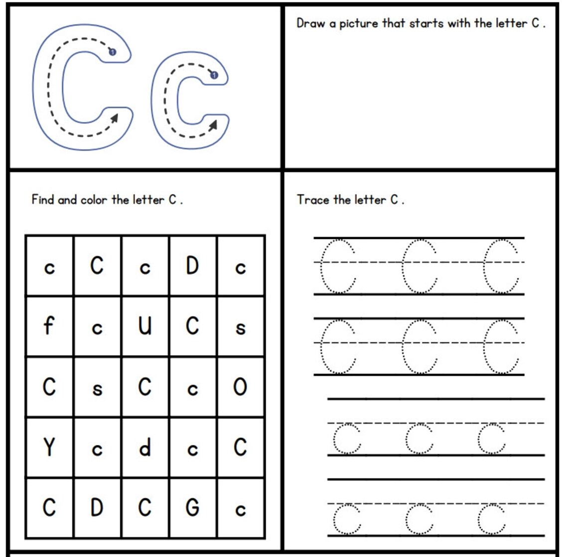 Alphabet, Coloring Book, Learning Alphabet, Tracing Alphabet - Etsy