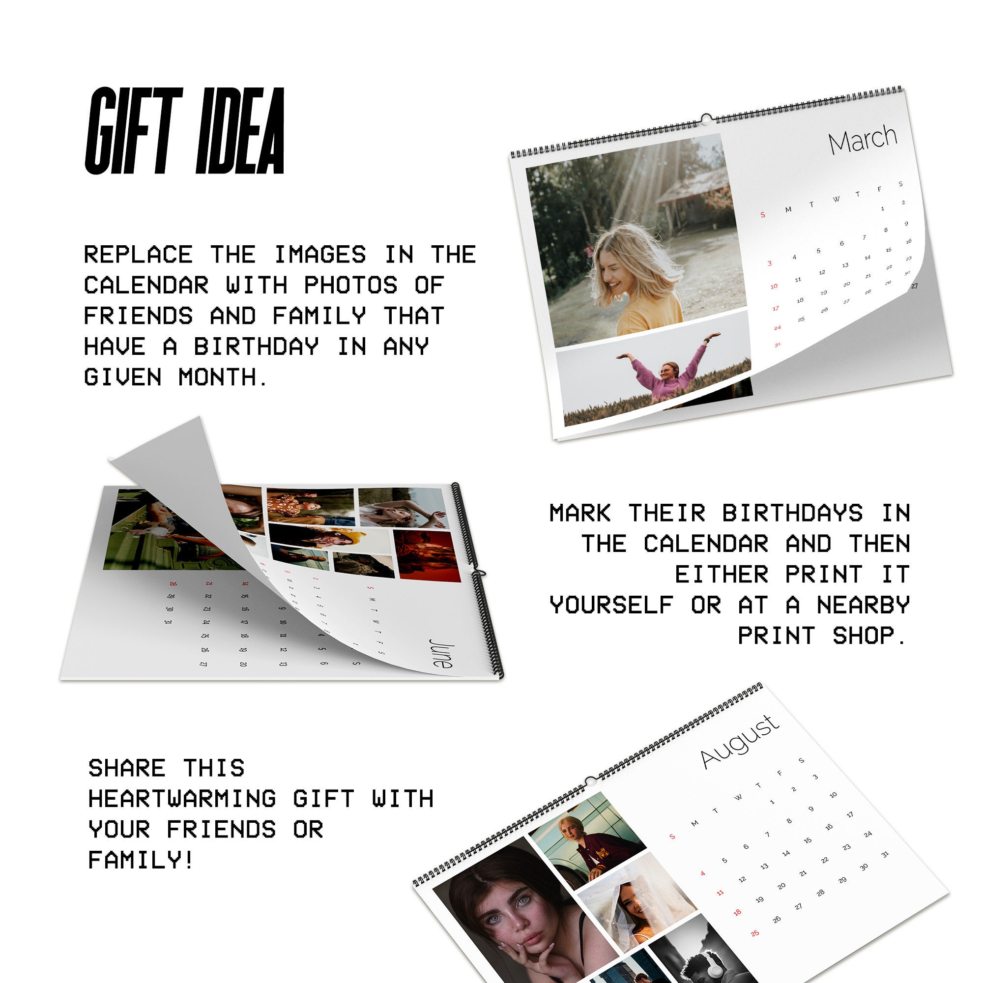 Digital Calendar 2024, Calendar 2024 Wall, Pdf Calendar 2024, Editable ...