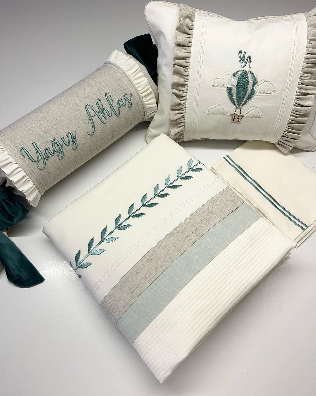 Personalized Crib Bedding Set 5-piece Custom Baby Sleep Set Embroidered ...