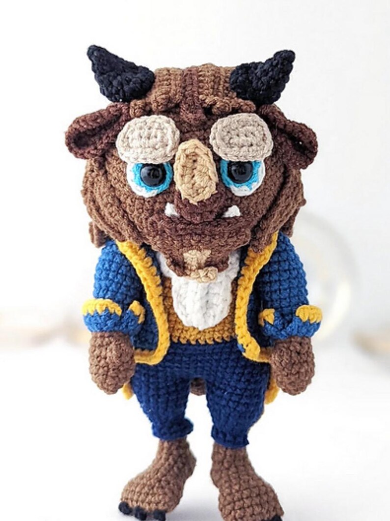 Beast Crochet Doll Beauty and the Beast, Disney Crochet Plushie ...