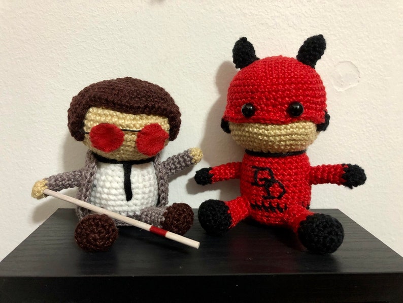 Daredevil Crochet Doll Marvel Superhero Crochet Doll, Suit or No Suit ...