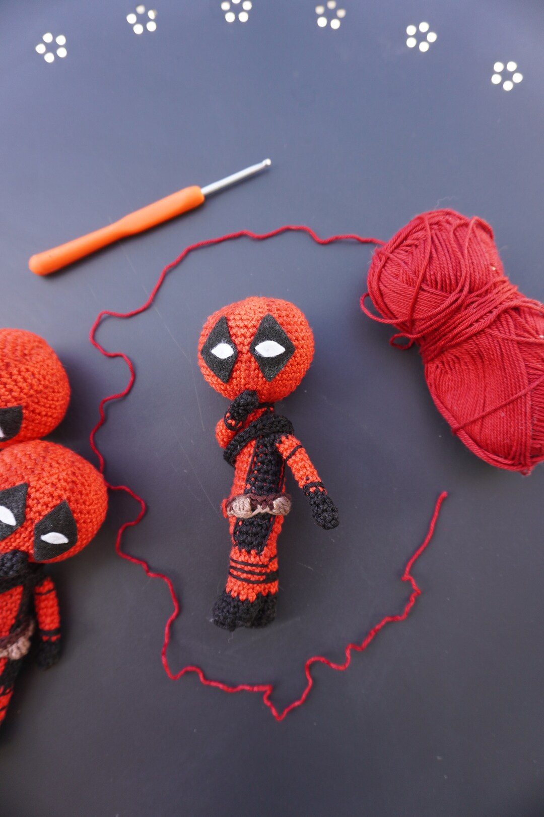 Deadpool Crochet Doll Marvel Deadpool Crocheted Amigurumi Doll ...