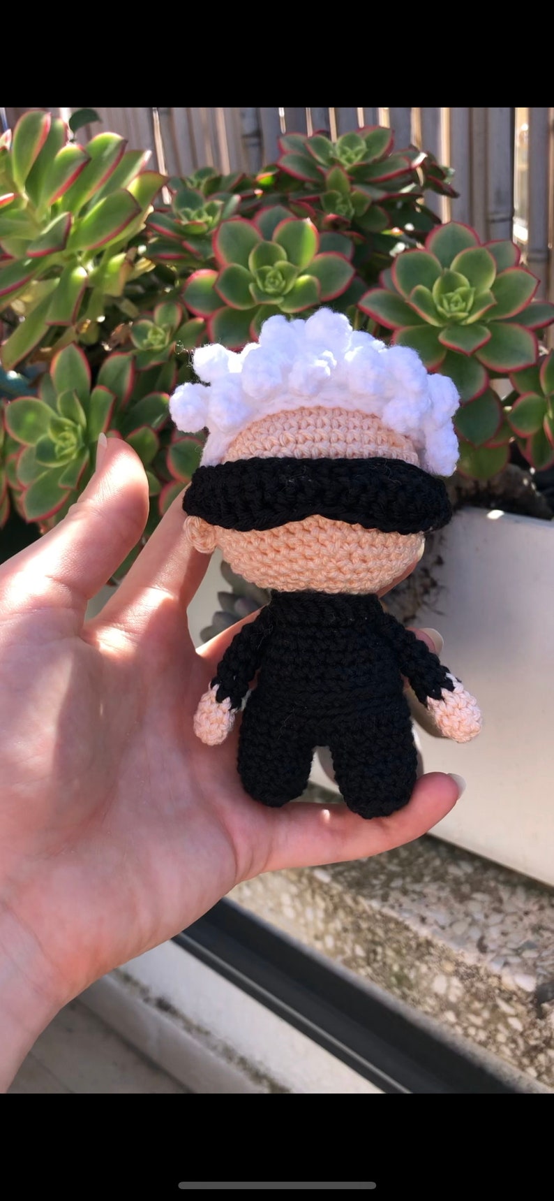 Gojo Satoru Crocheted Doll Jujutsu Kaisen Anime Gojo Satoru Amigurumi ...