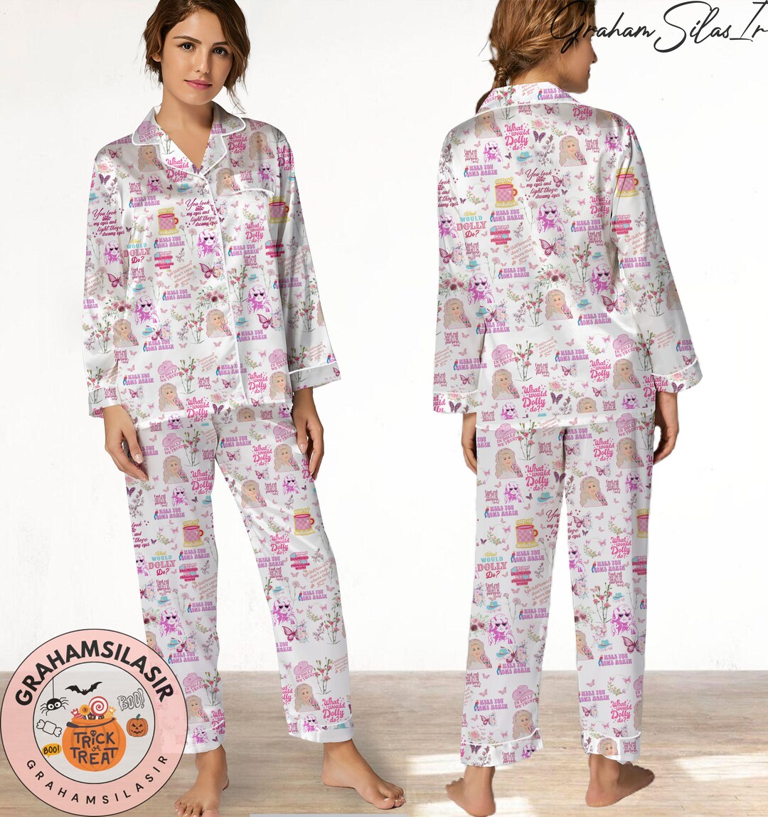 Dolly Parton Pajamas Set, Dolly Parton Pyjamas Set, Holiday Pajamas ...