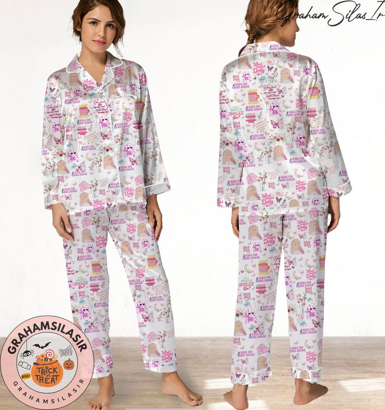 Dolly Parton Pajamas Set, Dolly Parton Pyjamas Set, Holiday Pajamas ...