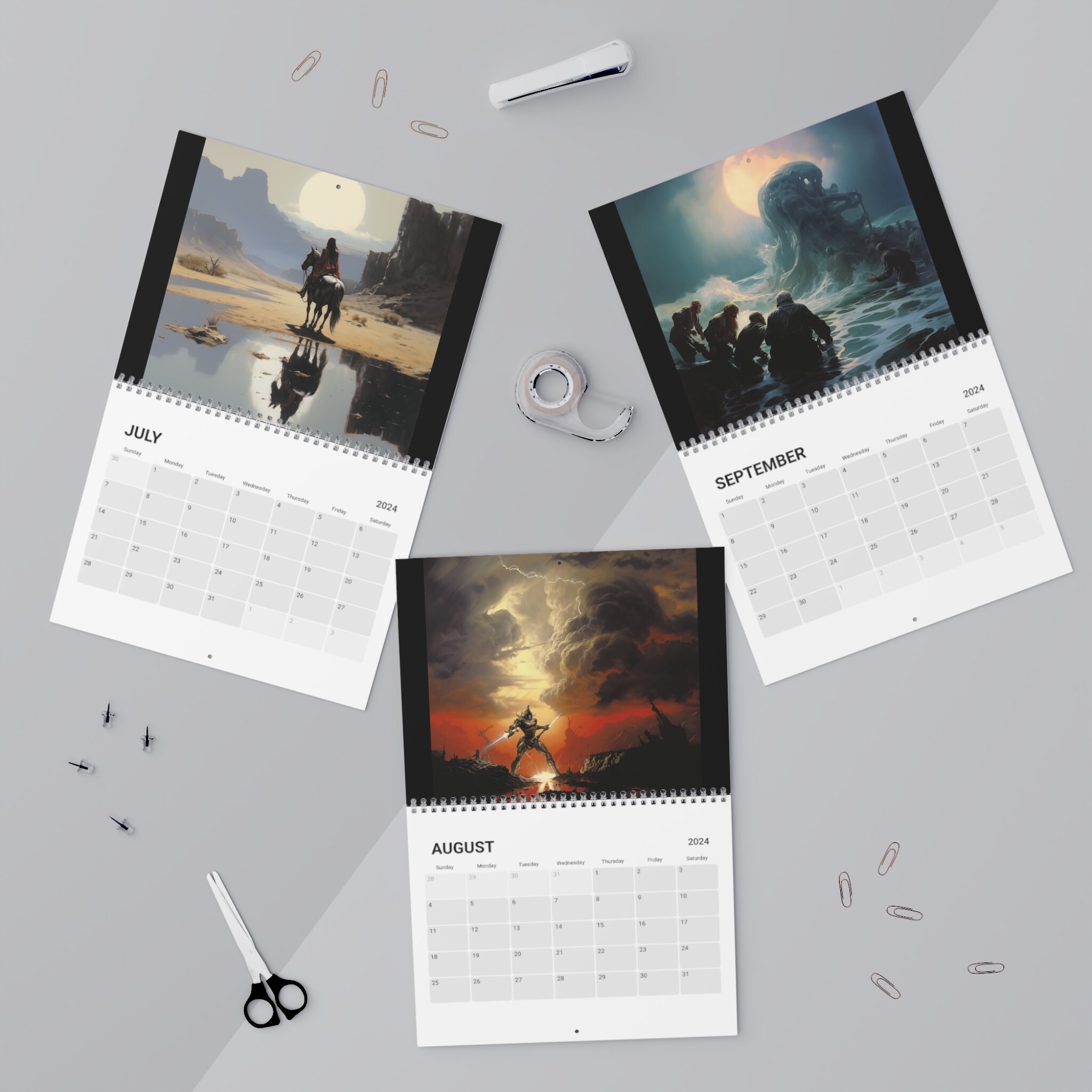 2024 Calendar - Art Inspired by Frank Frazetta - Etsy