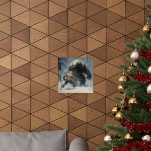 Art Print - Poster - "winter Beast Fight" Original Art in the Style of ...