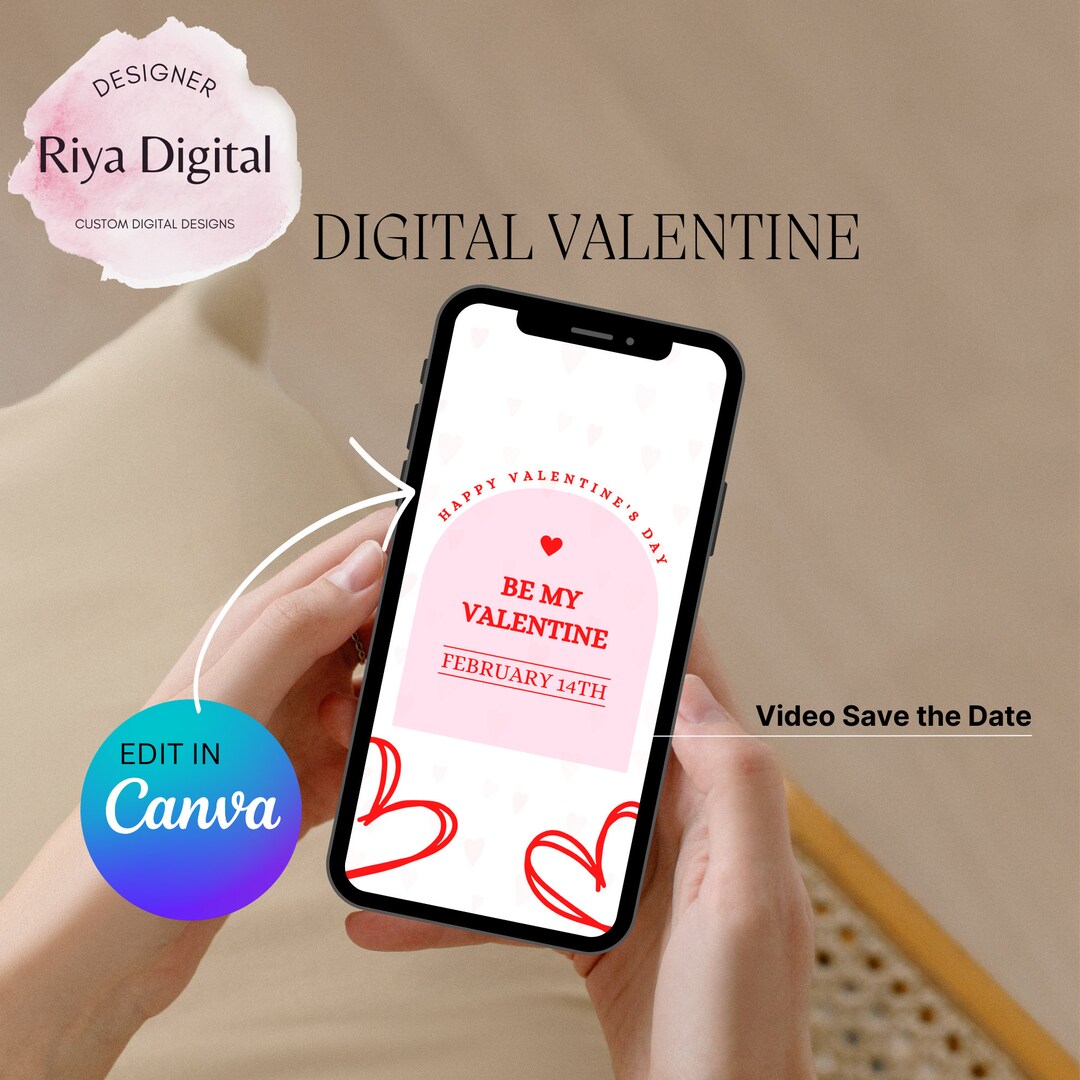 Digital Valentines Day Invite - Will You Be My Valentines Day Message ...