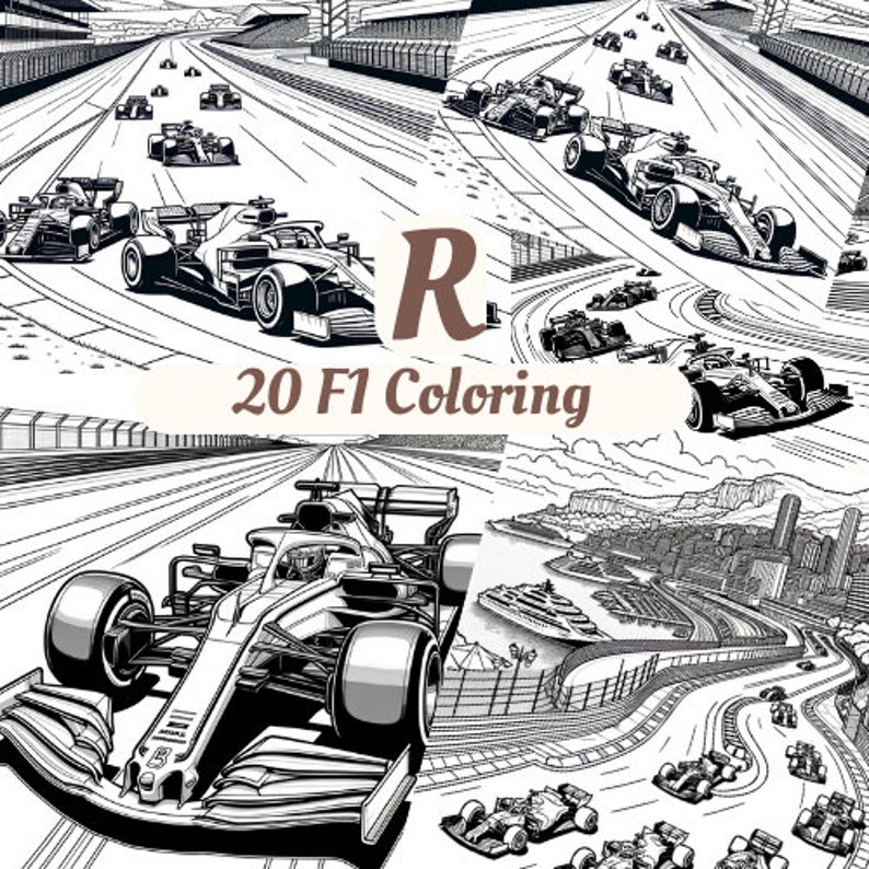 20 High-quality F1 Car Coloring Pages for Kids Printable Racing Car ...