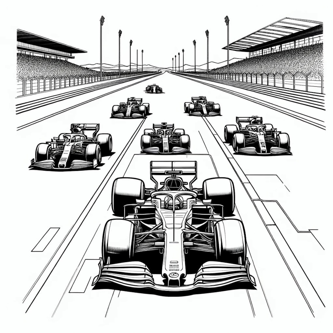 20 High-quality F1 Car Coloring Pages for Kids Printable Racing Car ...
