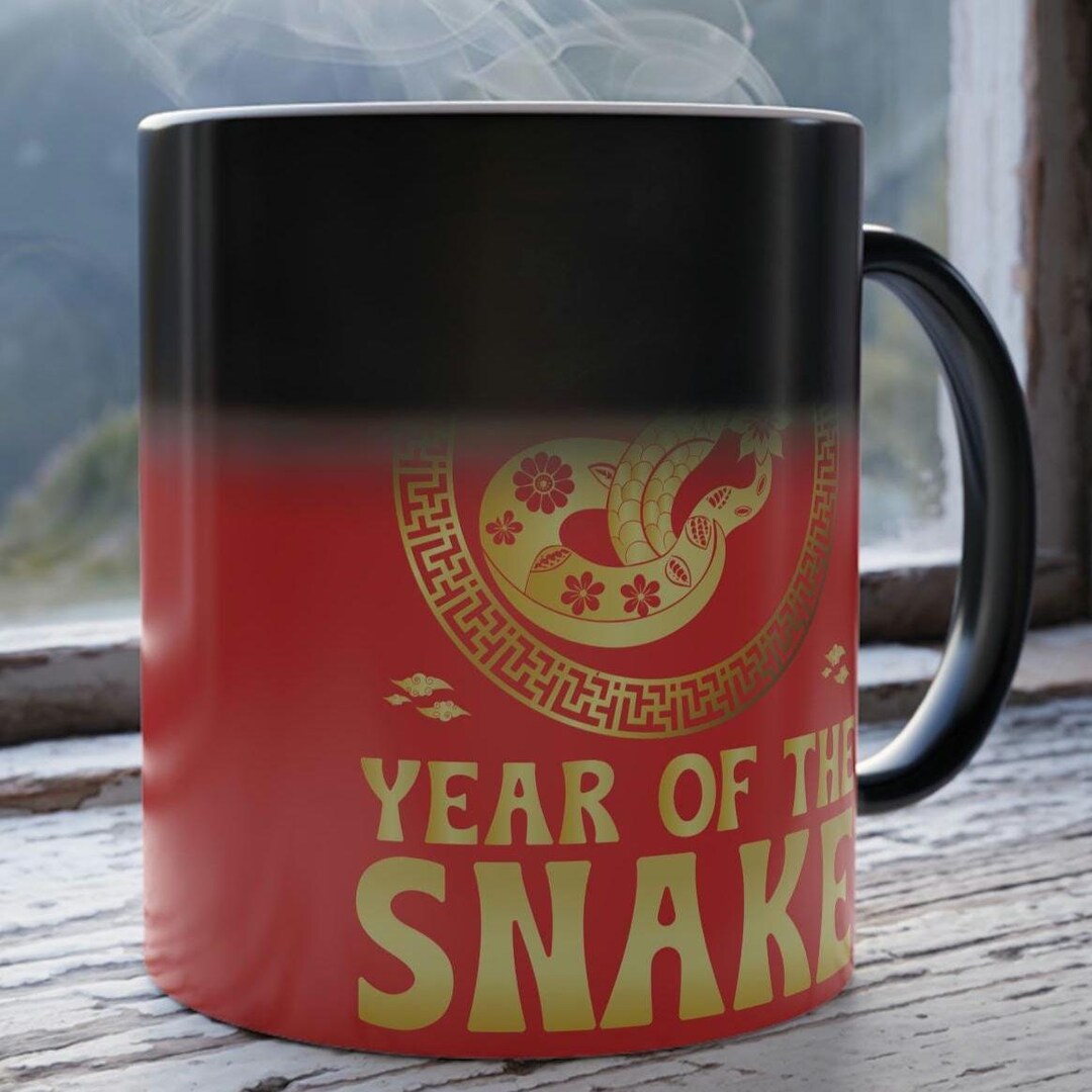 Color Changing Snake Year Mug, Chinese New Year Gift, Animal Zodiac ...