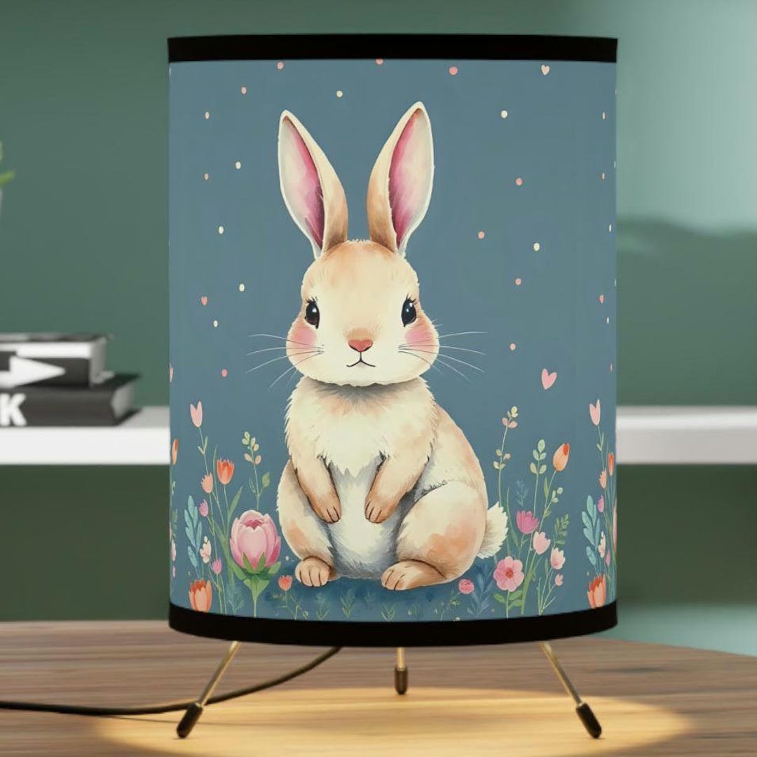 Bunny Rabbit Lamp, Unique Home Accent, Nursery Night Light, Cute ...