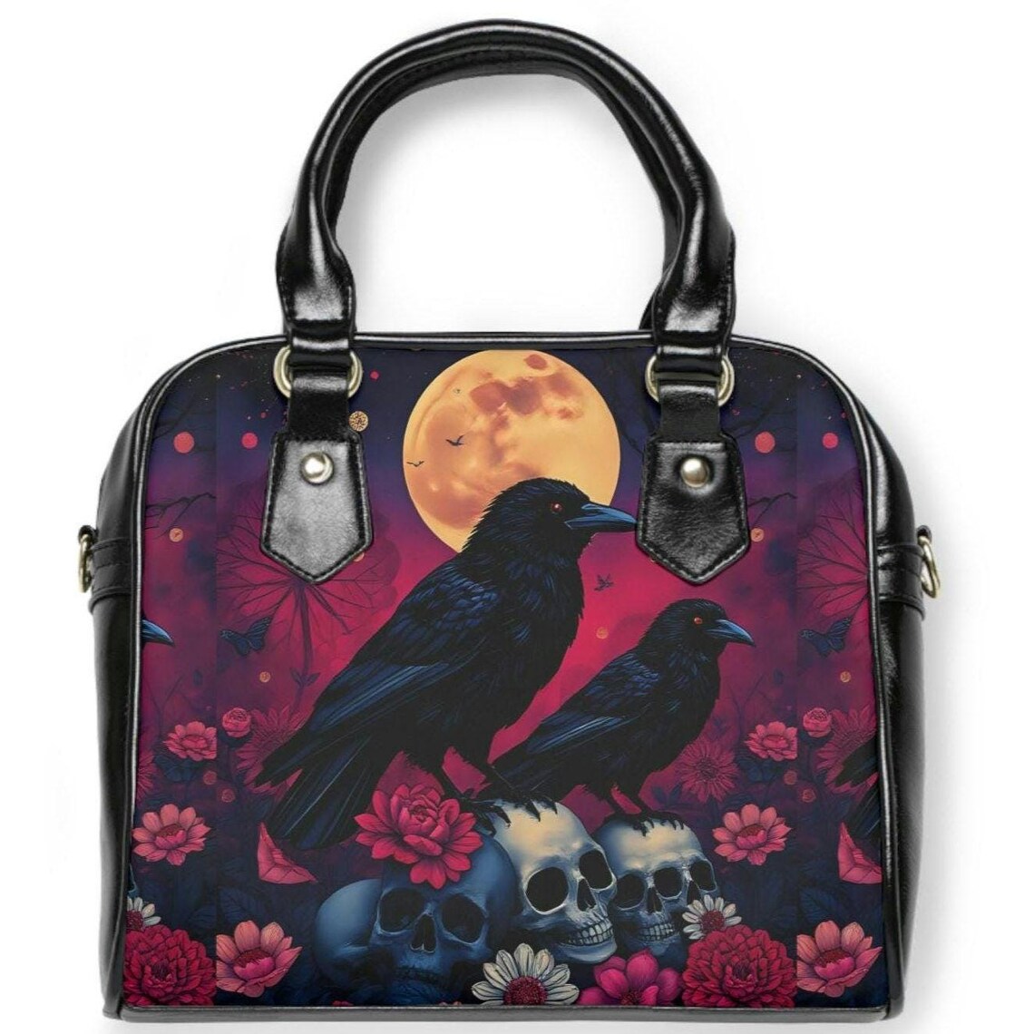 Raven Shoulder Handbag, Gothic Raven Purse, Literary Inspired Bag ...