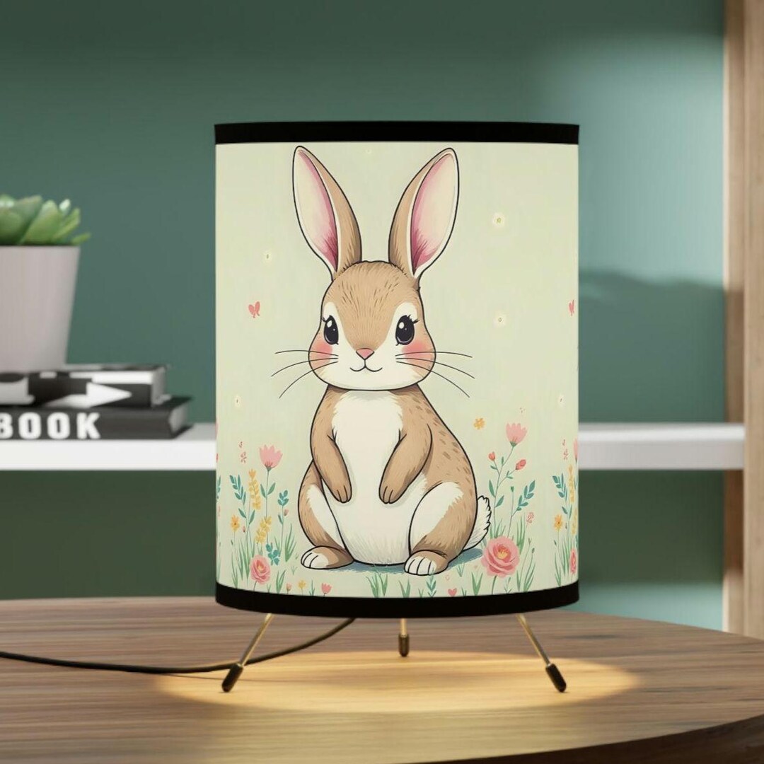 Tripod Lamp, Bunny Rabbit Lamp, Unique Home Decor Gift, Nursery Night ...