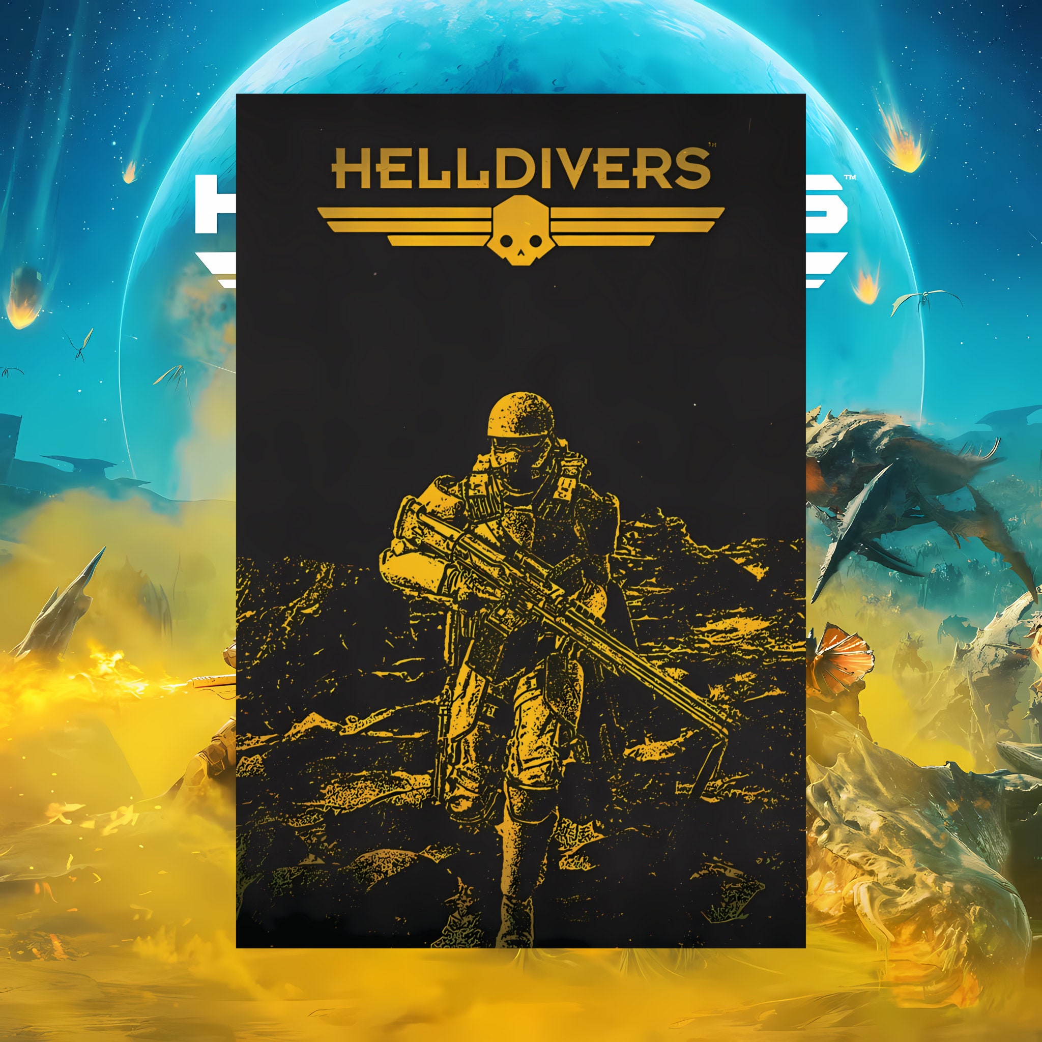 Helldivers 2 Liberate Malevelon Creek Campaign Posters, Video Game Poster sold by Barriss Offee ...