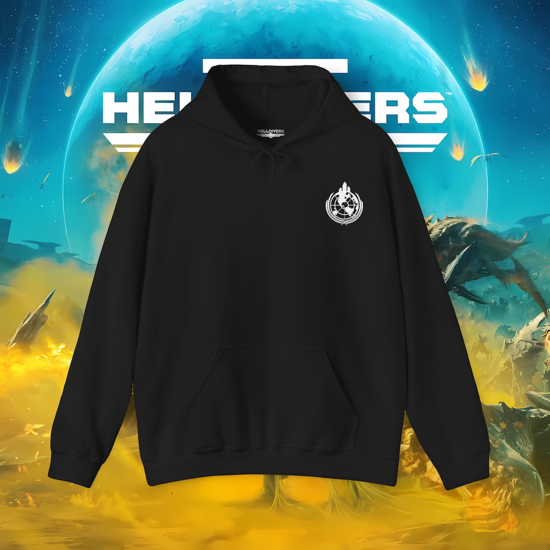 Helldivers 2 Video Game Super Earth Logo Make It Rain Graphic Unisex ...