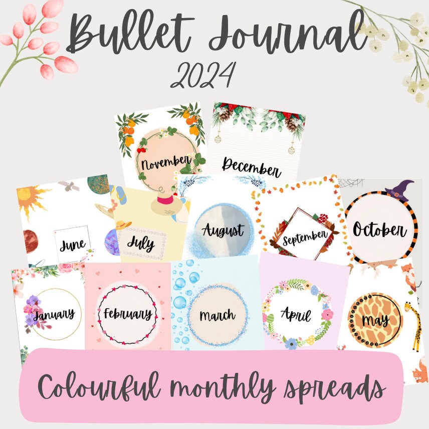 2024 Bullet Journal Digital - Etsy