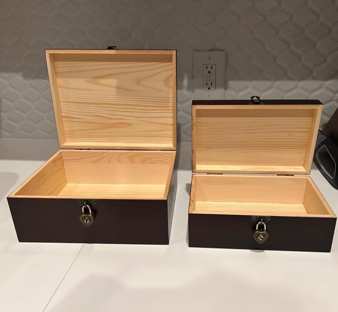 Wooden Storage Case Wood Keepsake Handcrafted Decorative Cabinet ...