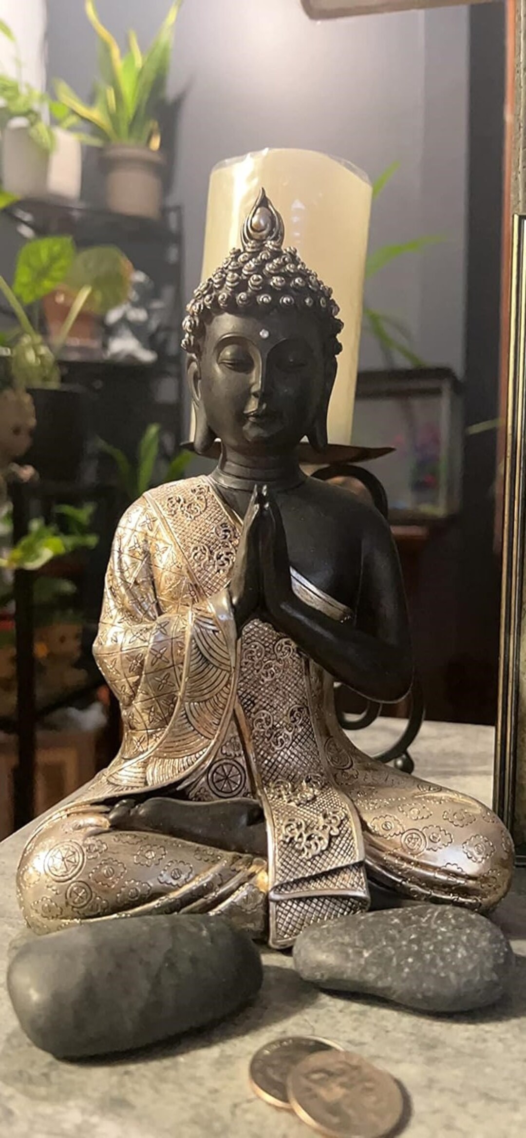 Thai Meditating Seated Buddha Statue Buddhism Home and Garden ...
