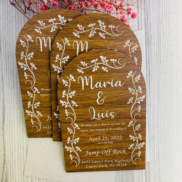 Wooden Invitations - Etsy