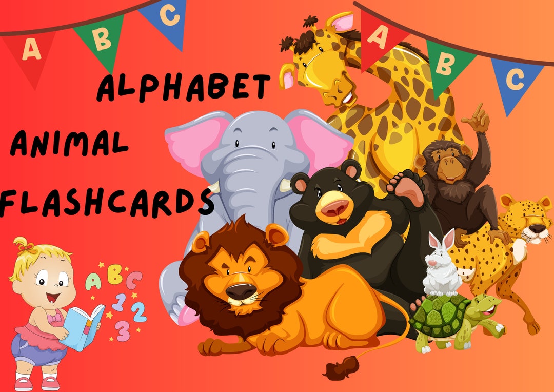 Flashcard Set: Alphabet Animals - Etsy