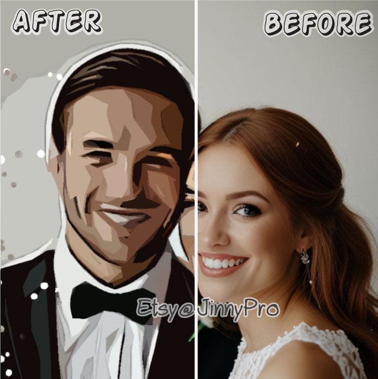 Cartoon Art, Cartoon Portrait Png, Cartoon Draw, Custom Photo Avatar ...
