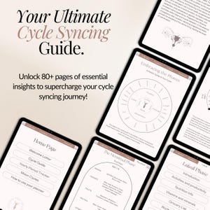 Cycle Syncing Digital Planner for Goodnotes: Moon Journal & Period ...