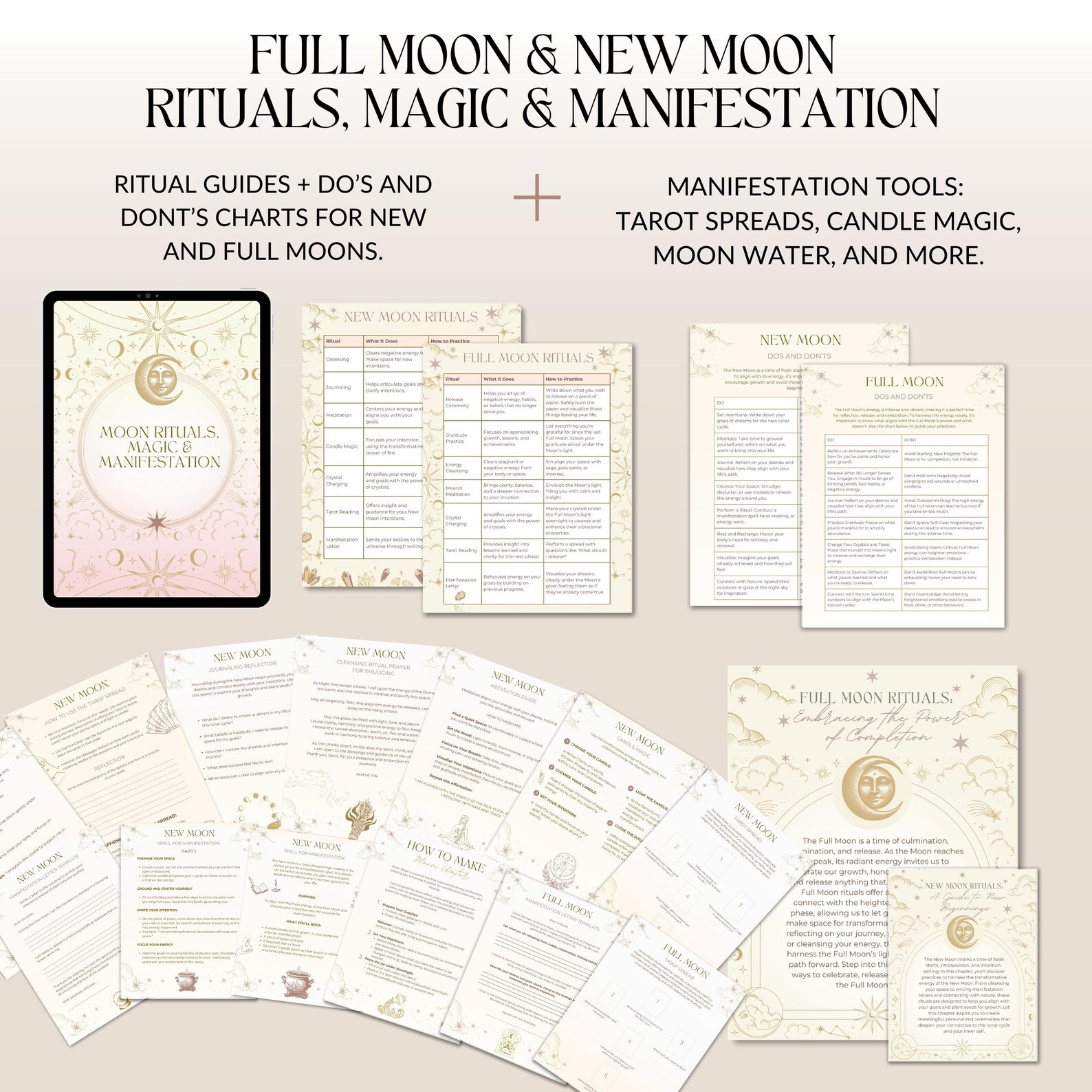 Digital Moon Phases Journal 2025 Moon Calendar, Zodiac, Moon Magic ...