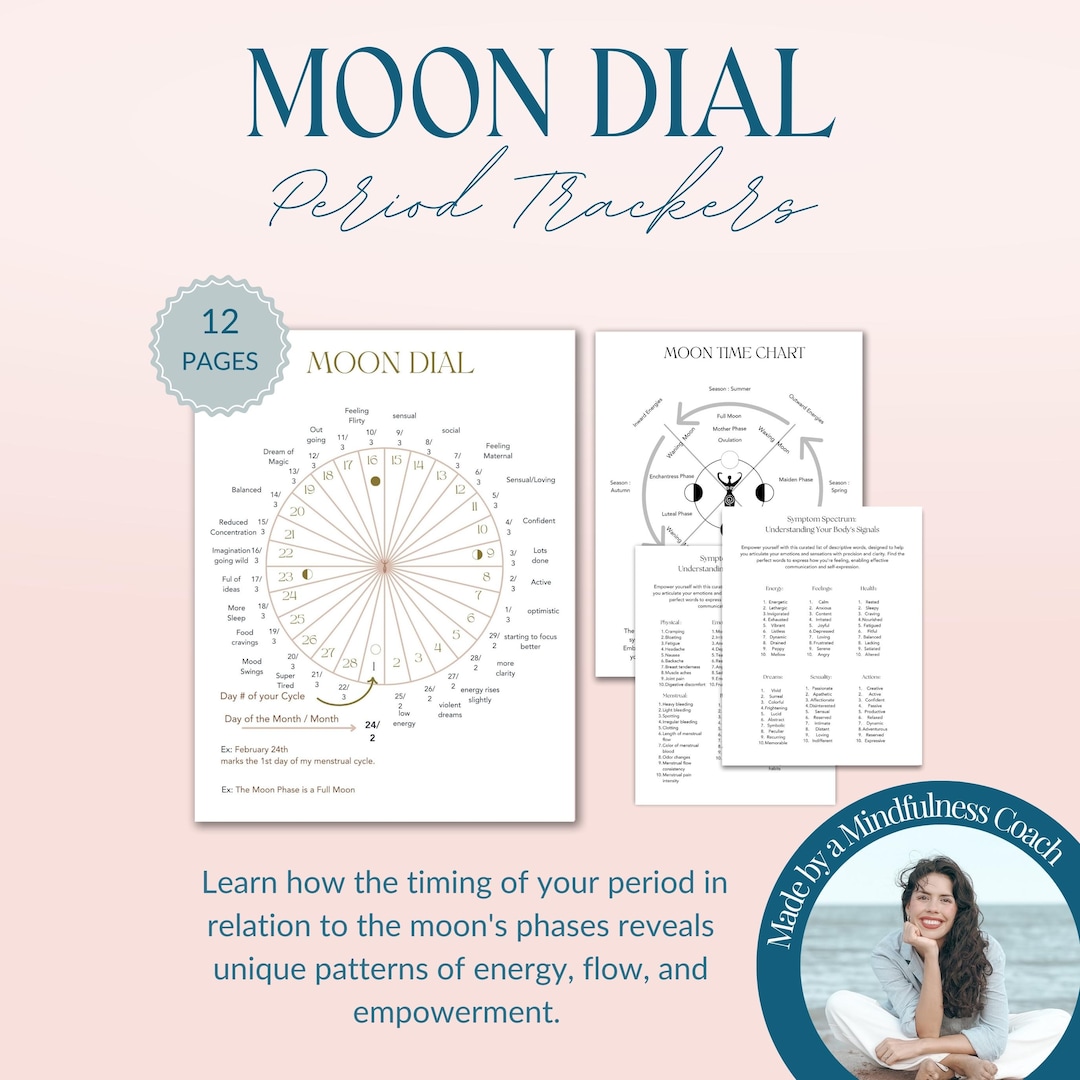 Moon Dial Period Tracker Bundle: Lunar Cycle Guide (printable) - Etsy