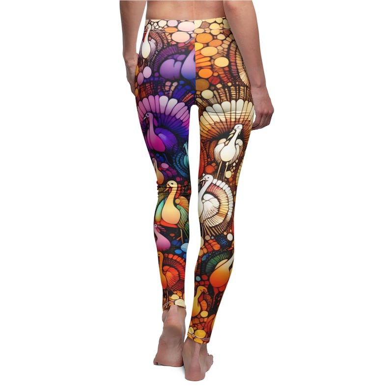 Rainbow Thanksgiving Leggings, Thanksgiving Outfit, Turkey Leggings ...