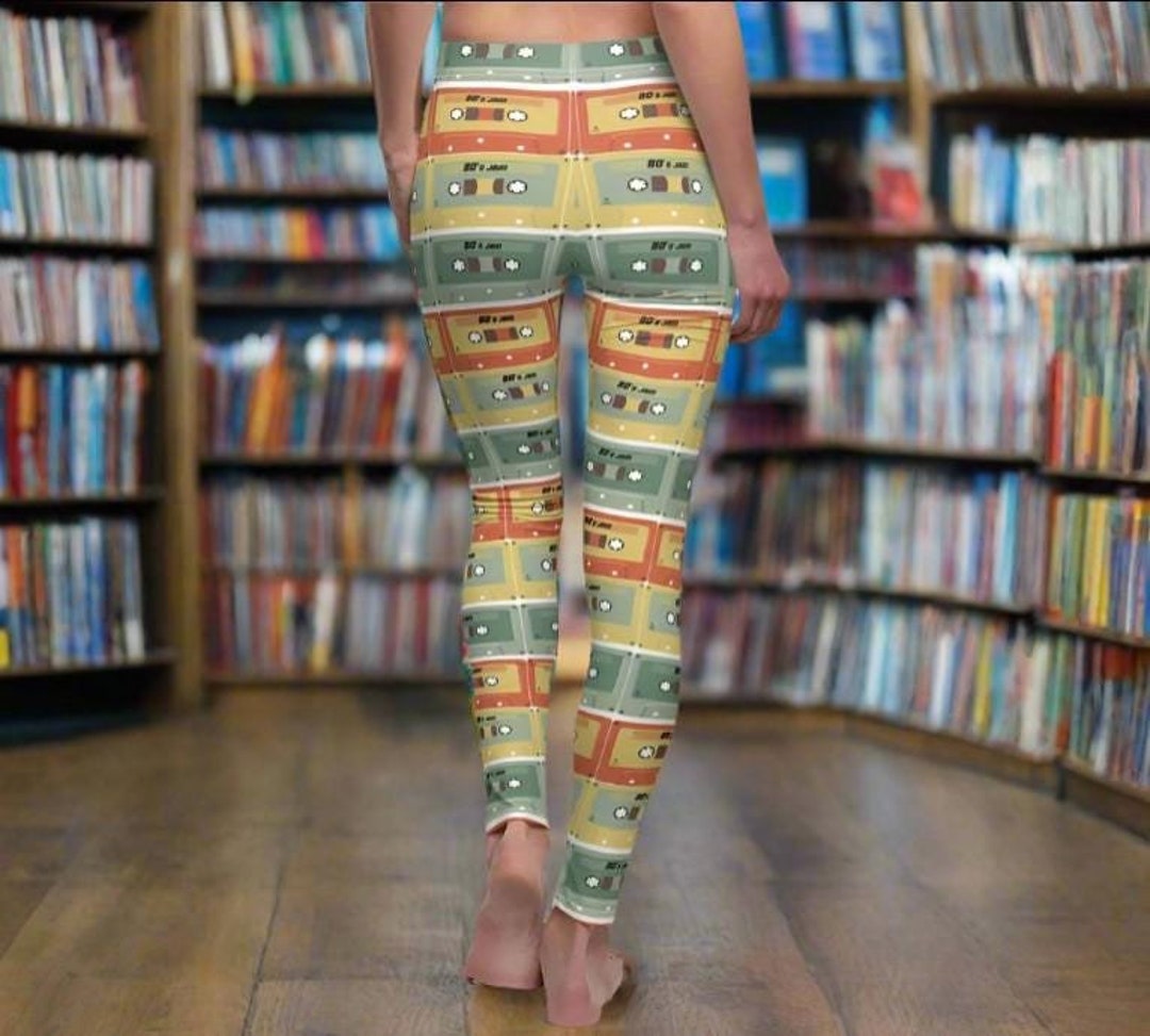 Cassette Tape Leggings, 80's Style Leggings, Old School Style, Funky ...
