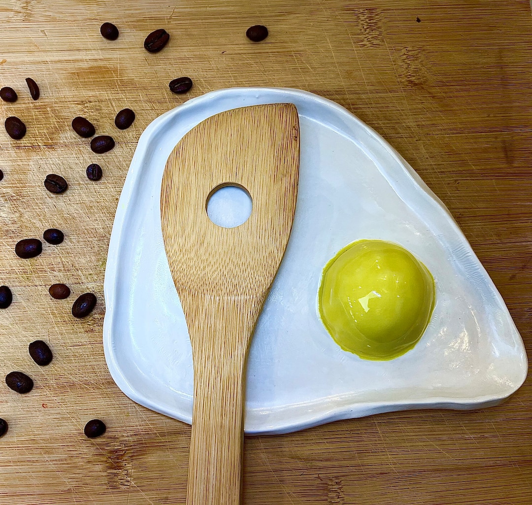 Ceramic Fried Egg Spoon Rest - Etsy