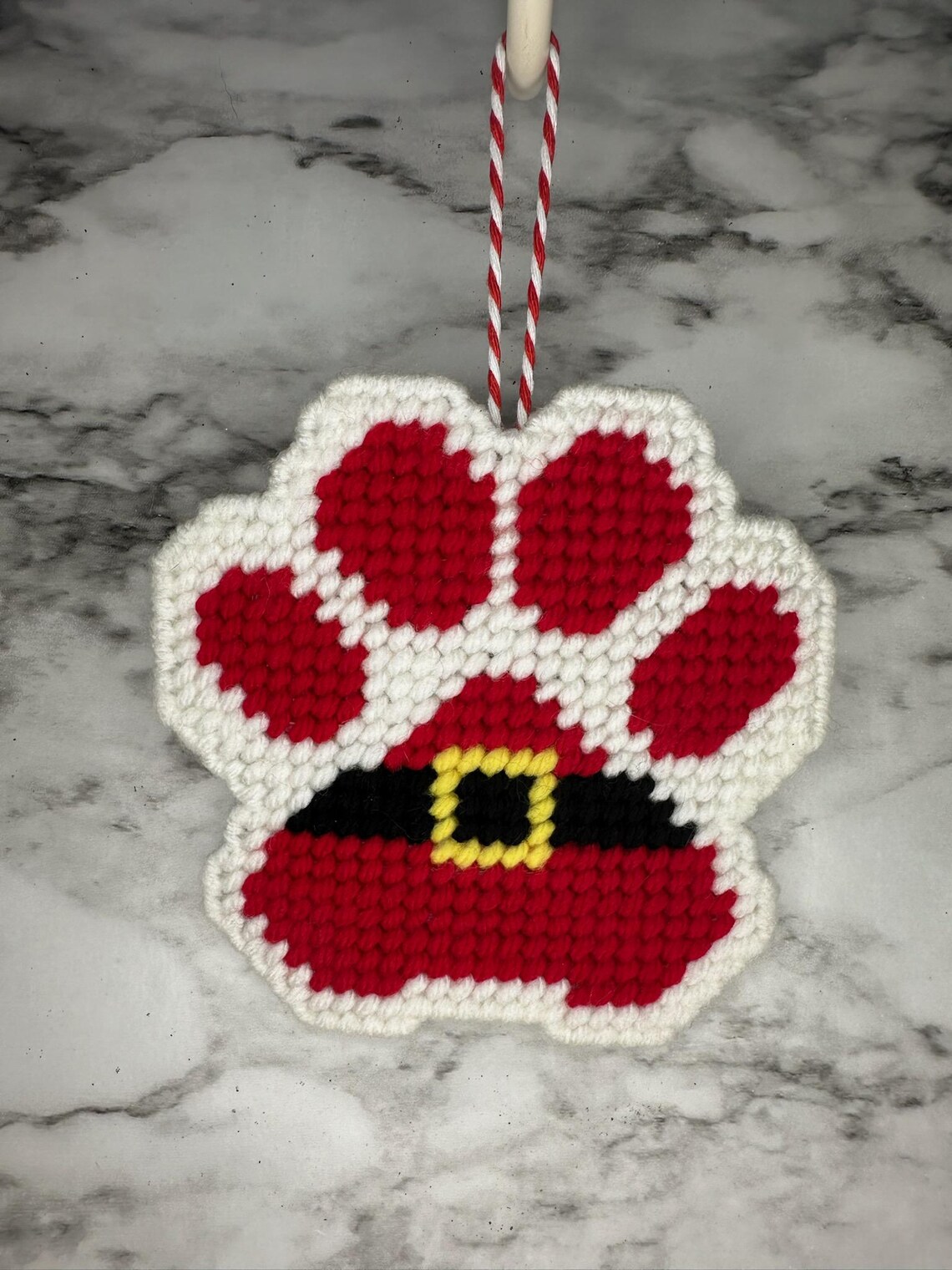 Santa Paws Ornaments, Paw Print Christmas Ornaments, Pet Decorations ...