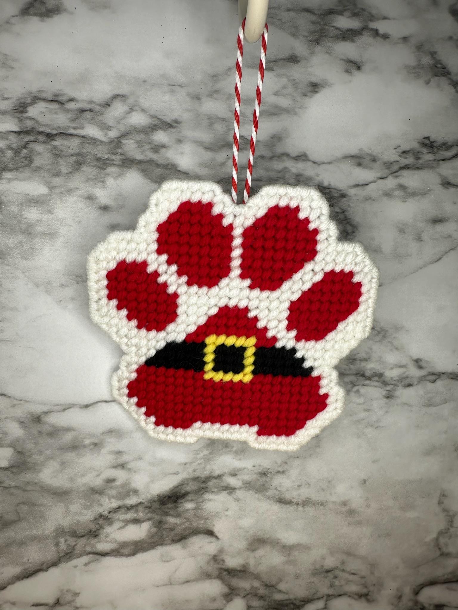 Santa Paws Ornaments, Paw Print Christmas Ornaments, Pet Decorations ...
